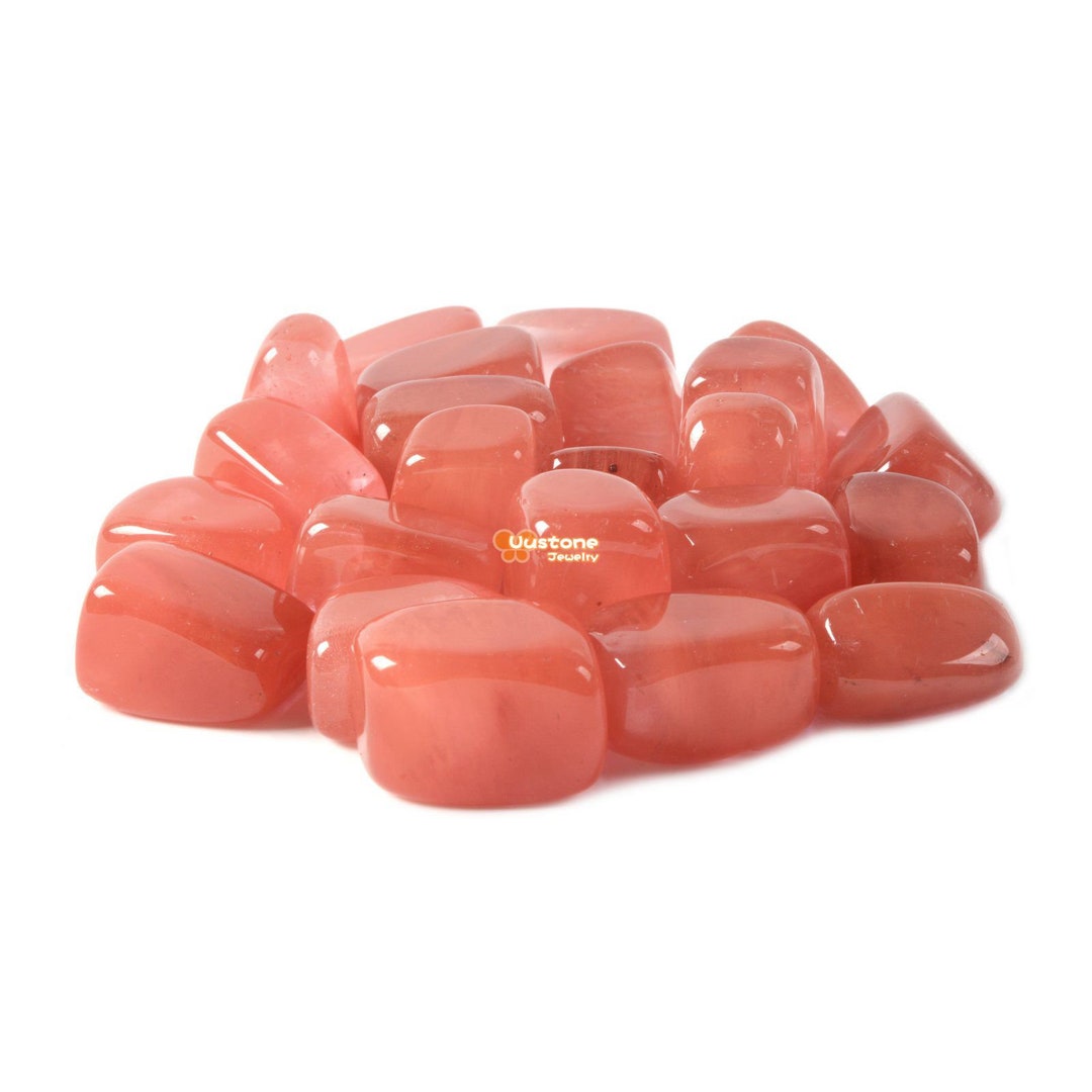 1/2LB Synthetic Cherry Quartz Tumbled Stone Specimen Collection Pocket ...