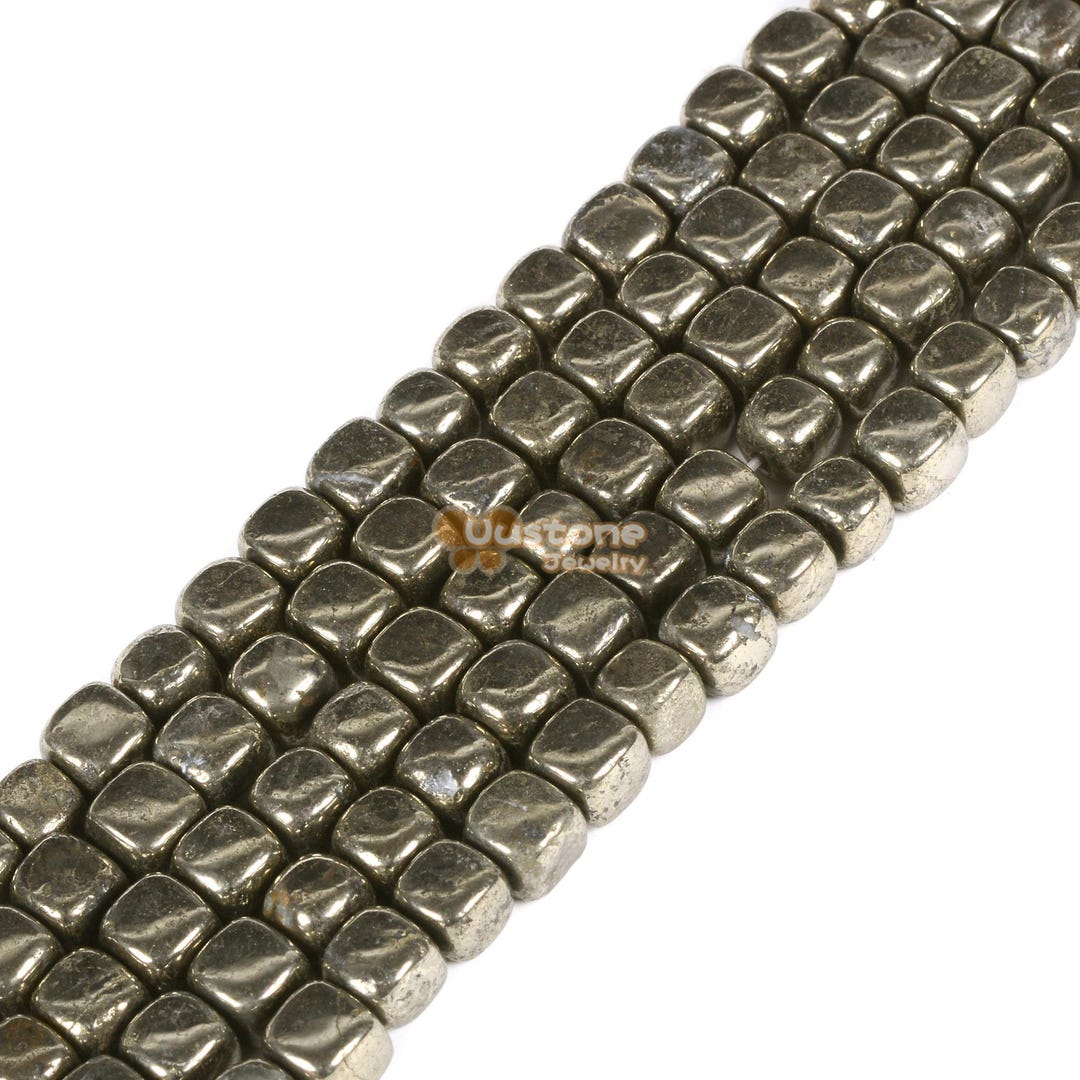 6mm Pyrite Cube Square Loose Beads DIY Jewelry Making Strand 15.5-16 ...