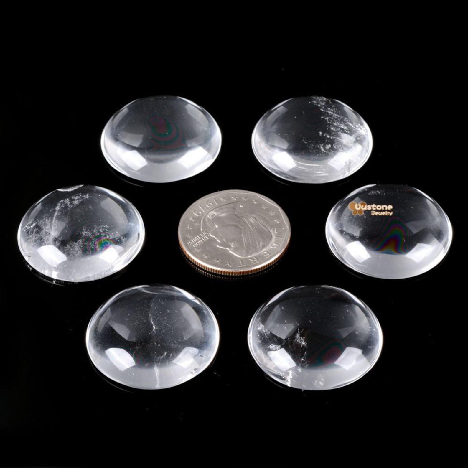 30mm Clear Quartz Round Cab Cabochon - Etsy