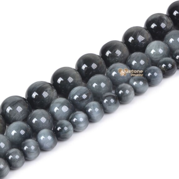 Hawk's Eye Quartz Round Ball Loose Beads DIY Jewelry | Etsy