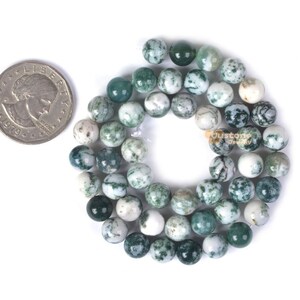 Tree Agate Round Ball Loose Gemstone Beads 6mm 8mm 10mm - Etsy