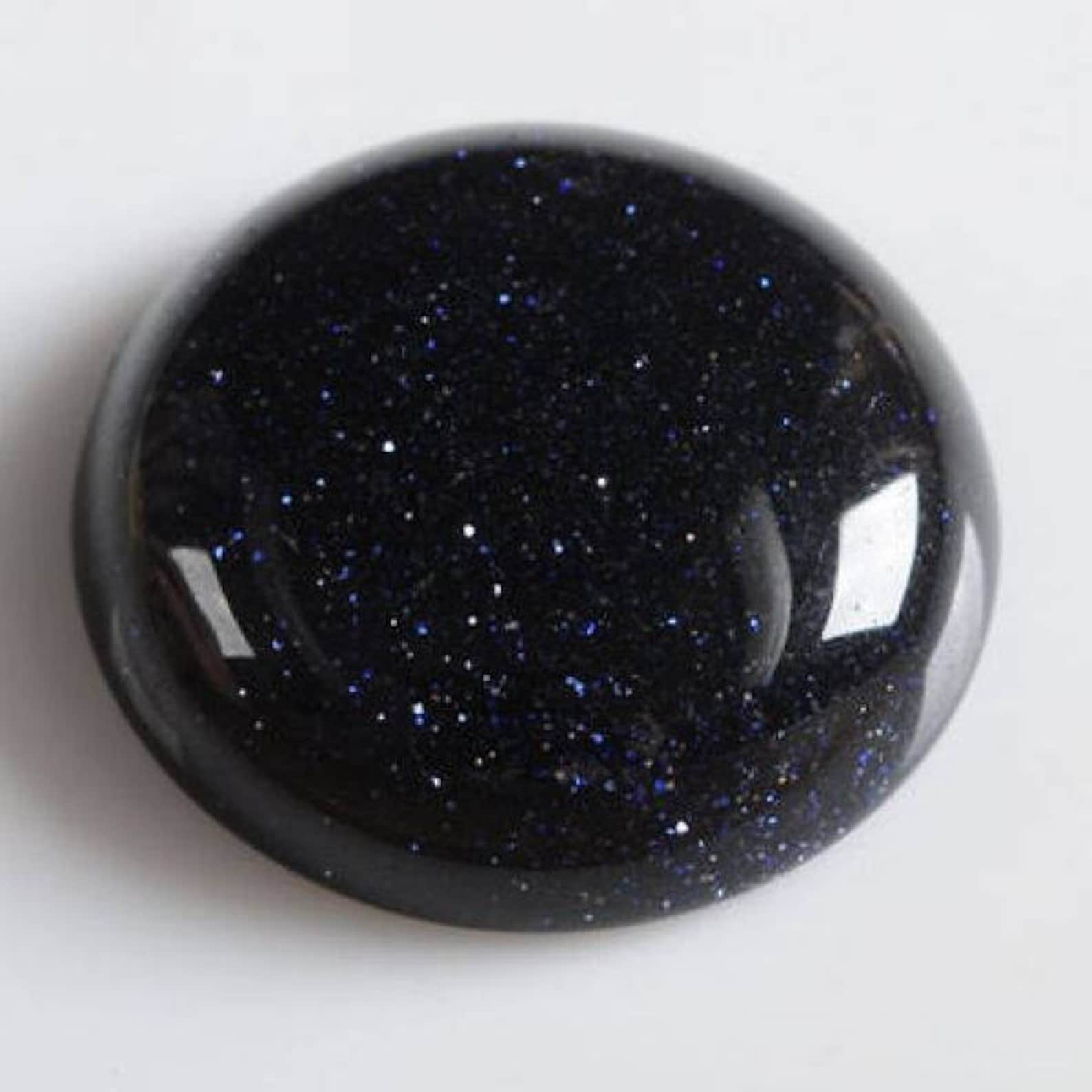 25mm Synthetic Blue Sandstone Goldstone Round Flatback Cab Cabochon - Etsy