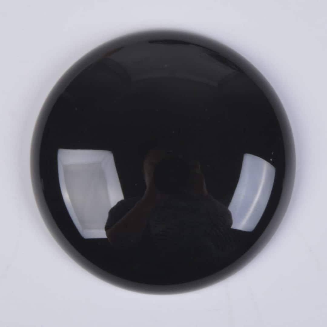 30mm Black Obsidian Round Flatback Cab Cabochon - Etsy
