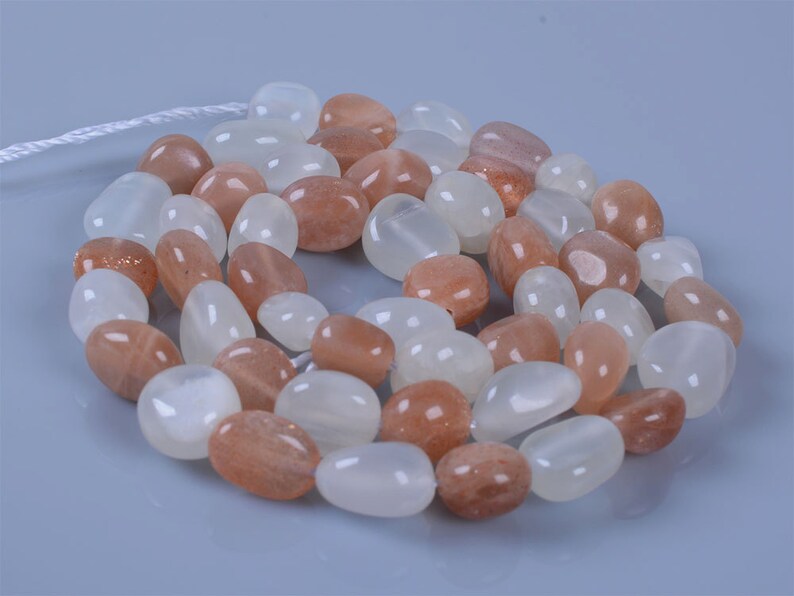 0058 Natural Sunstone & Moonstone Mixed Pebble Chips Loose - Etsy