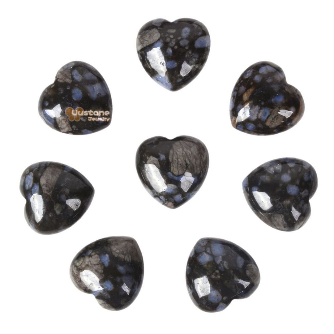 25mm Natural Llanite Rock Crystal Puff LOVE Mellow Hearts Crystal ...