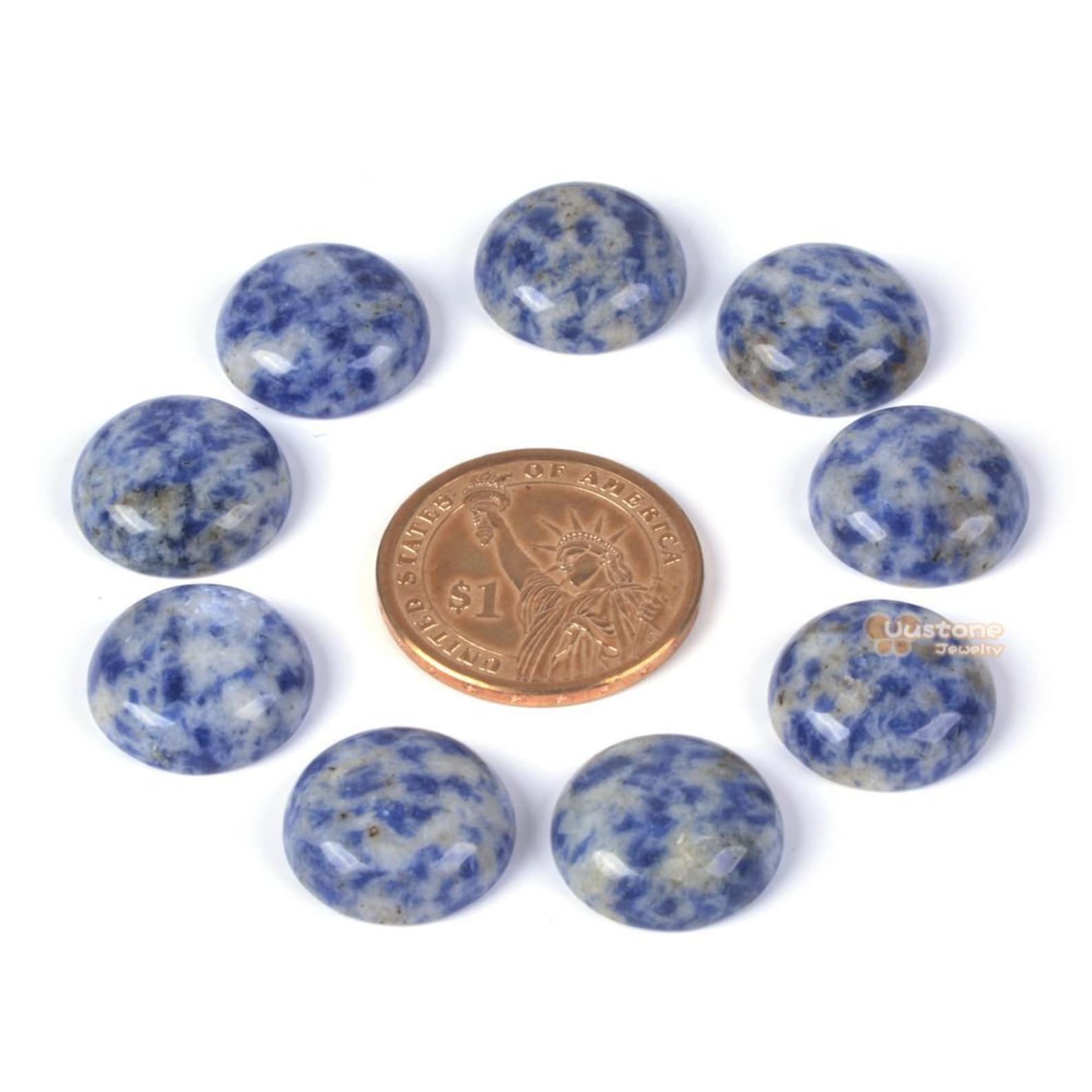 18mm Blue Spot Jasper Gemstone Round Cab Cabochon - Etsy Australia