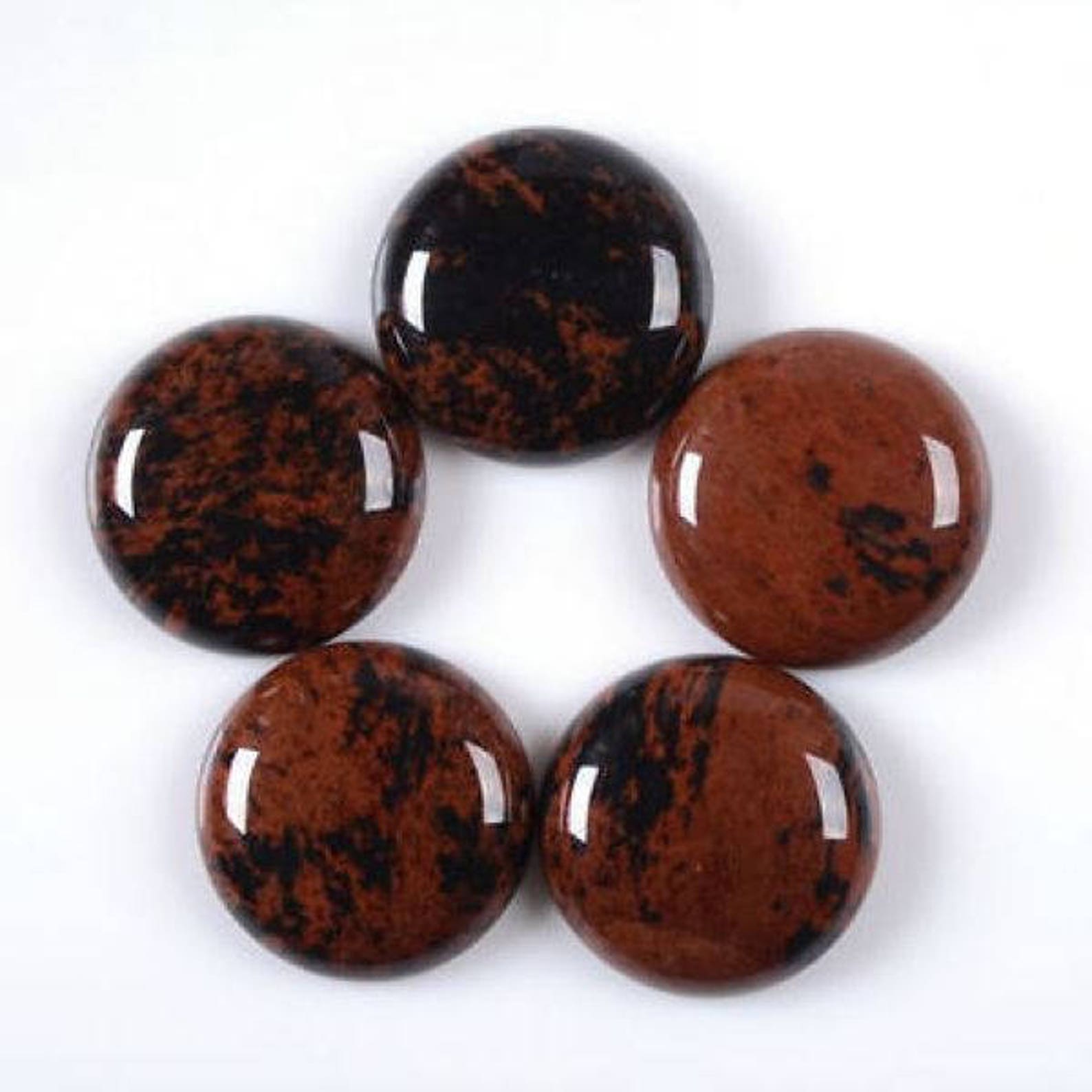 25mm Mahogany Obsidian Round Flatback Cab Cabochon - Etsy