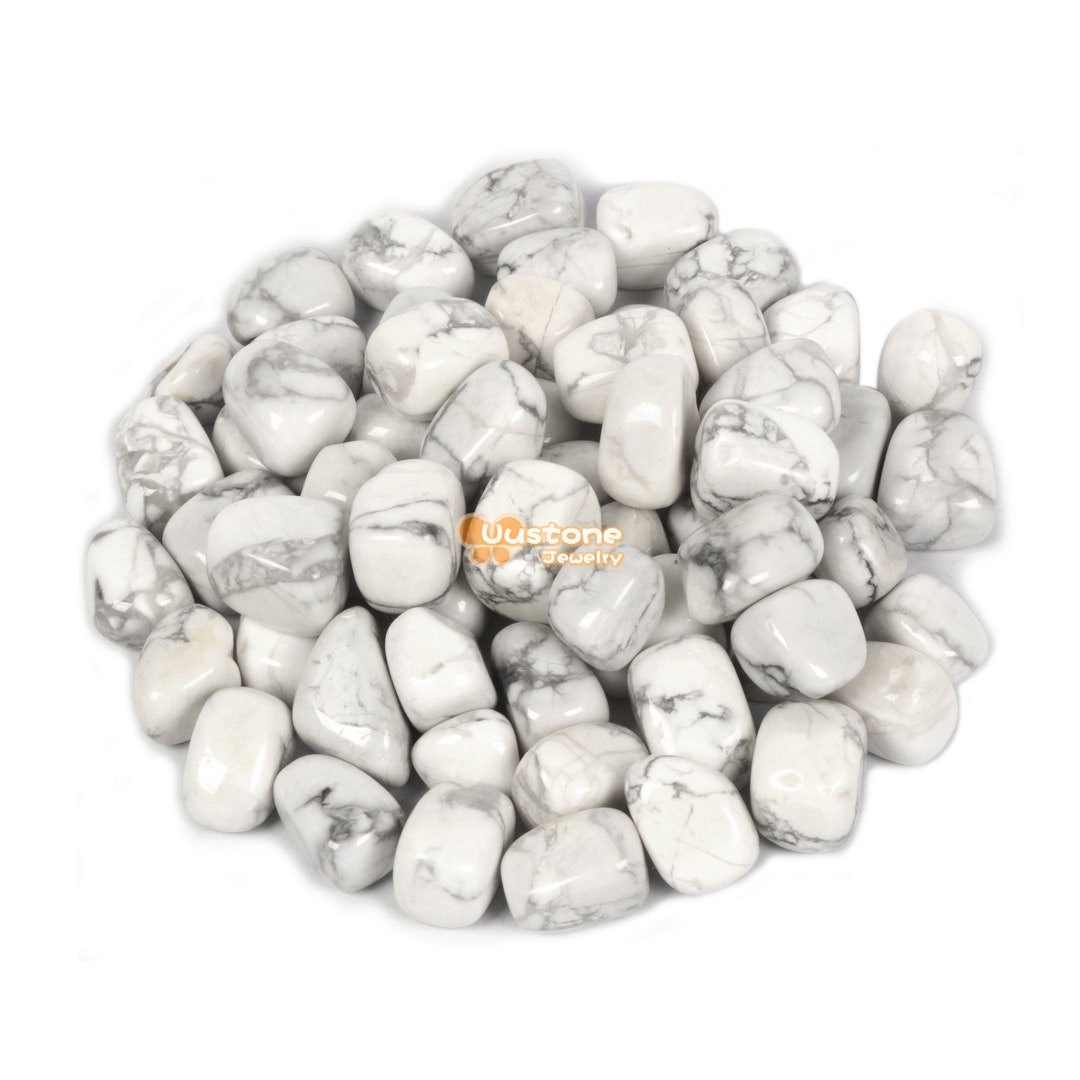 100 Grams White Howlite Tumbled Polished Natural Crystal Healing Pocket ...