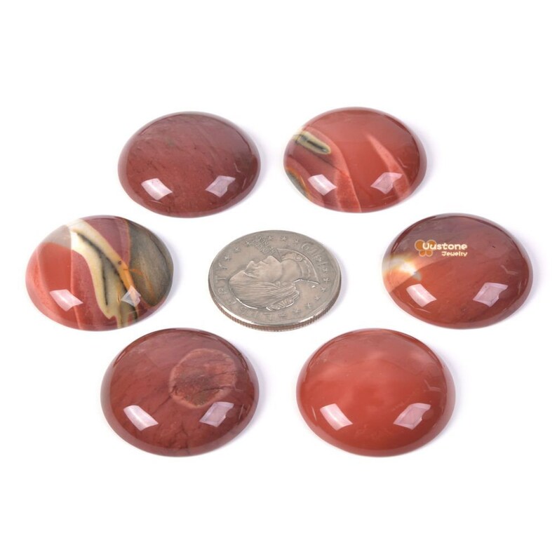 30mm Red Mookaite Jasper Round Cab Cabochon - Etsy