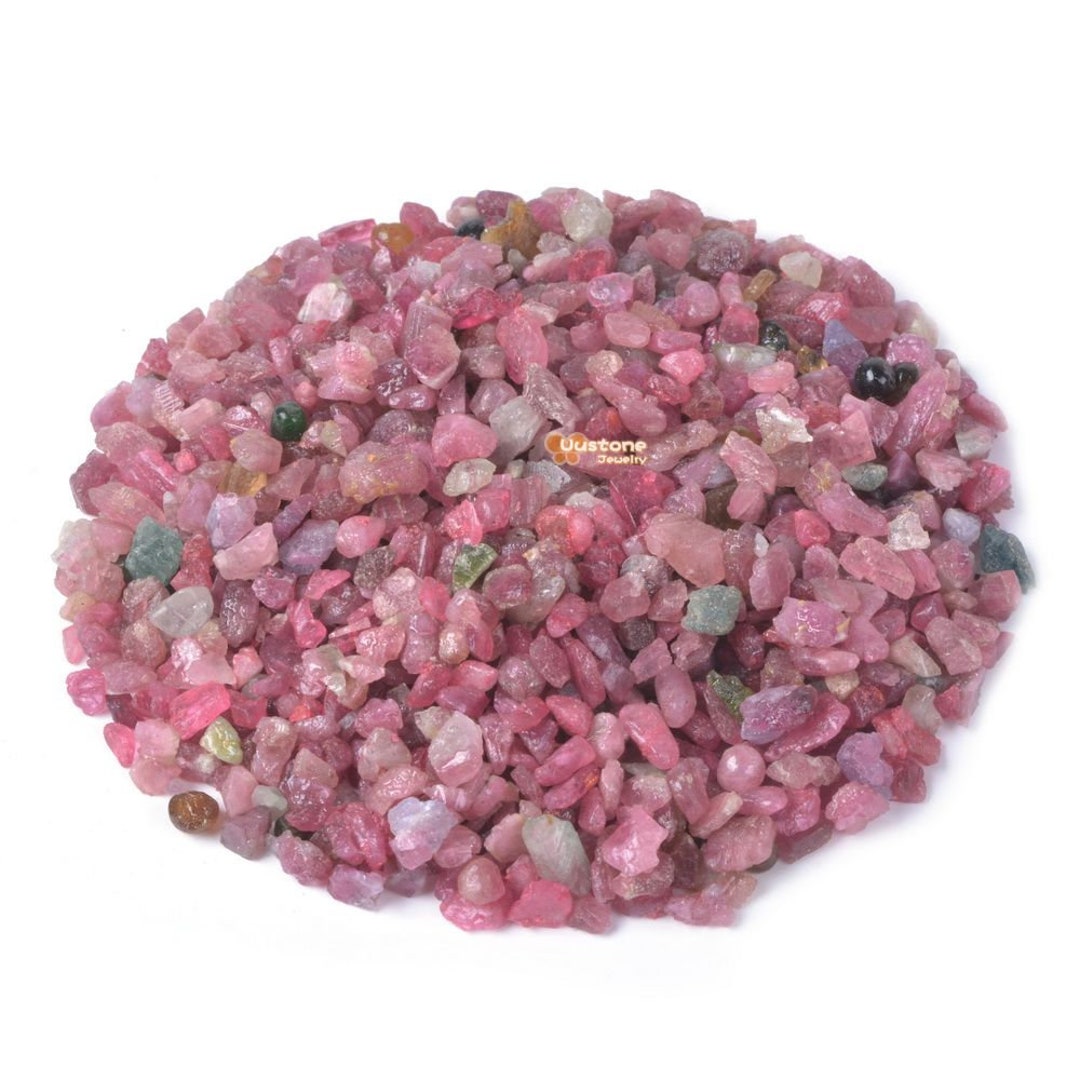 Natural Watermelon Tourmaline Raw Chips Crushed Tumbled Stone Crystal ...