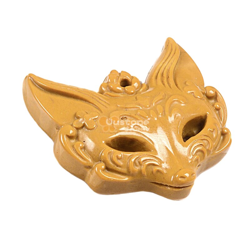 Gemstone Carved Fox Mask Design Pendant Amulet Bead Jewelry Making - Etsy