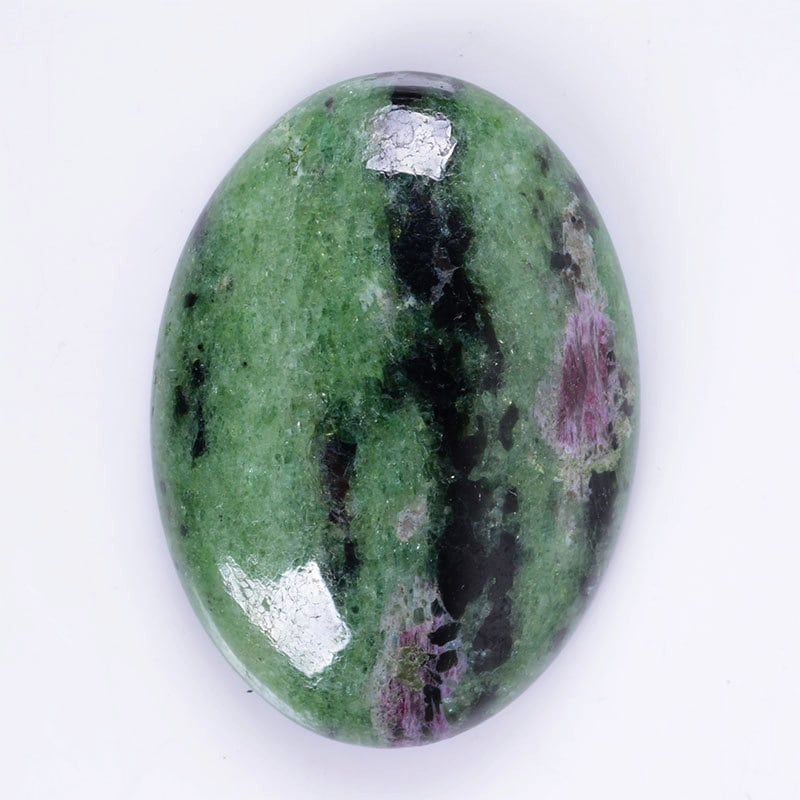 G2903.9 30mm Green Ruby in zoisite oval flatback cab cabochon | Etsy