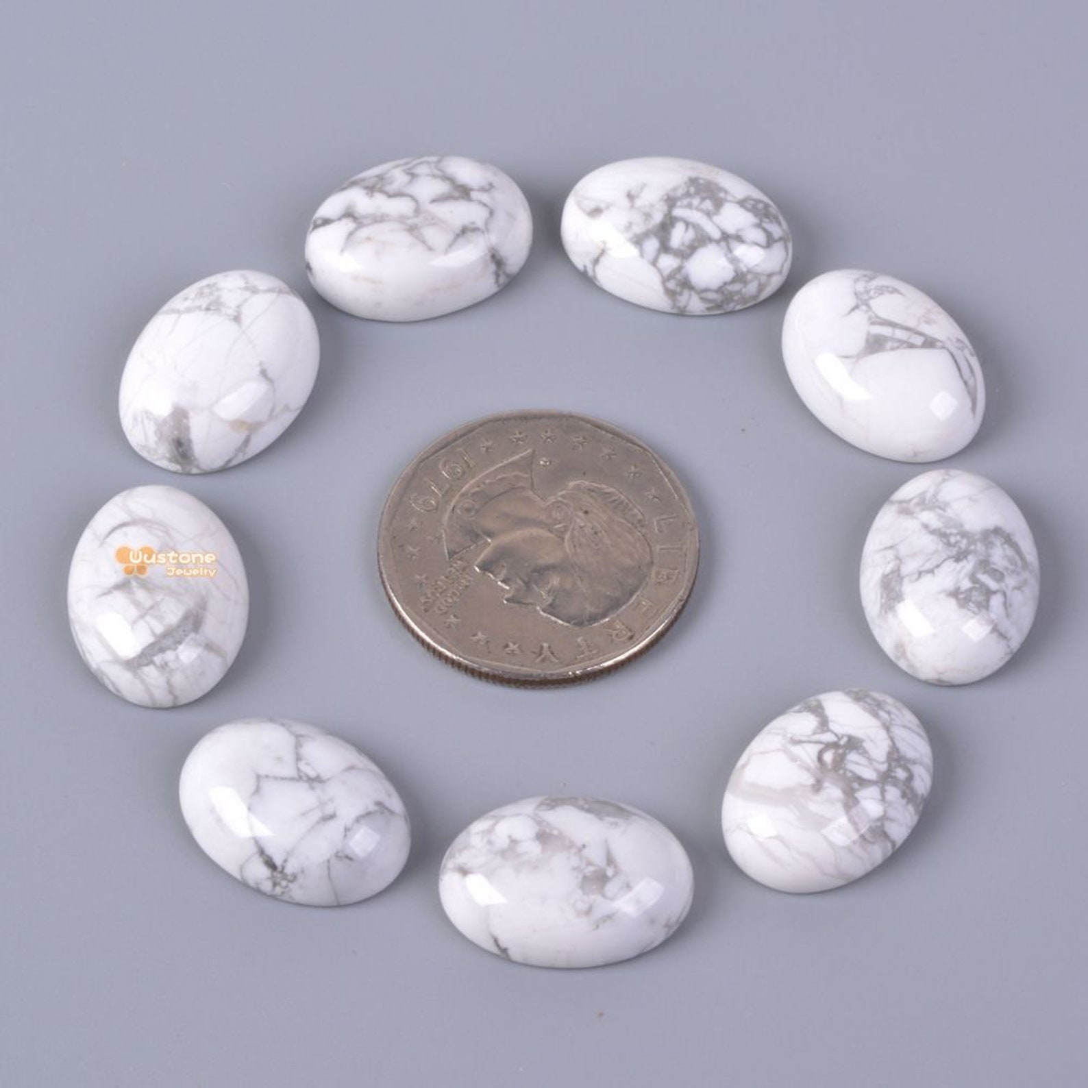 20mm White Howlite Oval Cab Cabochon DIY Jewelry Making - Etsy