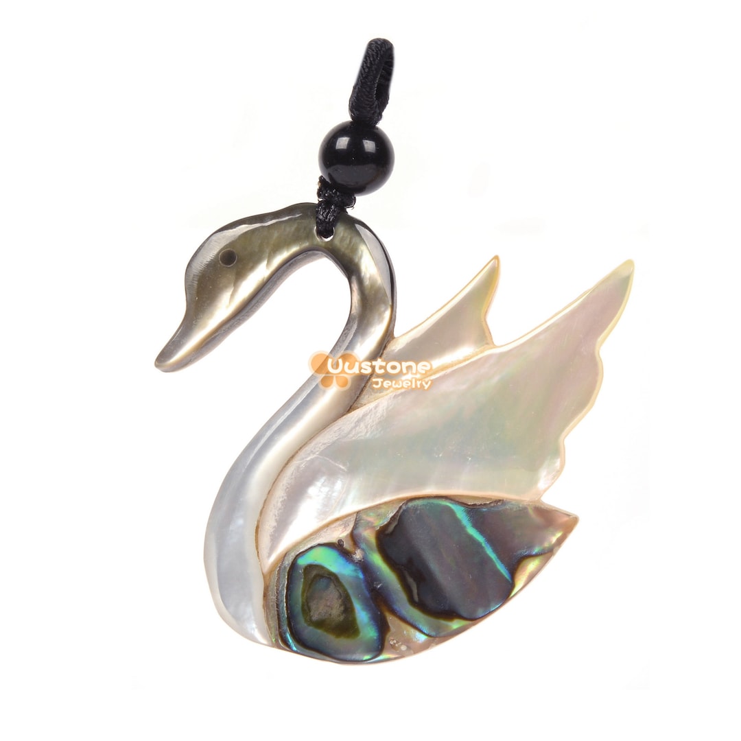 46mm Abalone Shell White Shell Stitching Swan Mother of Pearl MOP Shell ...