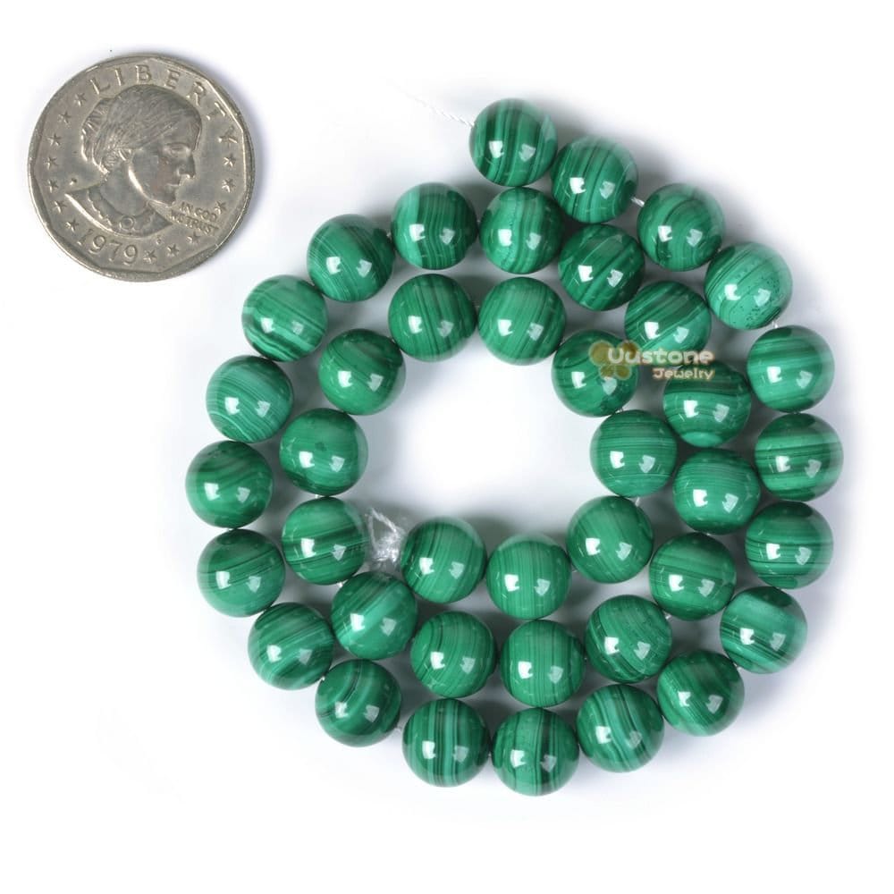 Malachite Round Loose Gemstone Beads 6mm 8mm 10mm - Etsy