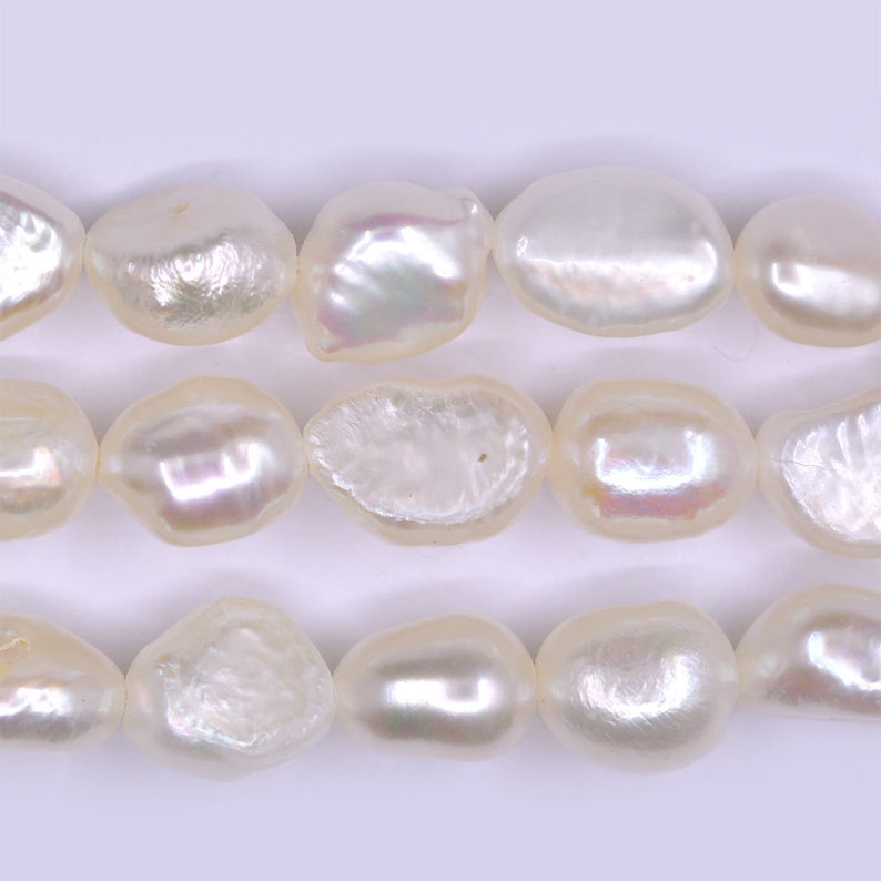 0012 Natural white freshwater pearl Baroque nugget rice beads | Etsy