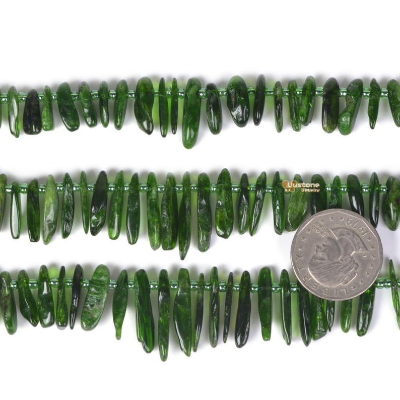 Natural Gemstone TOP Drilled Stick Slice Chip Loose Beads - Etsy