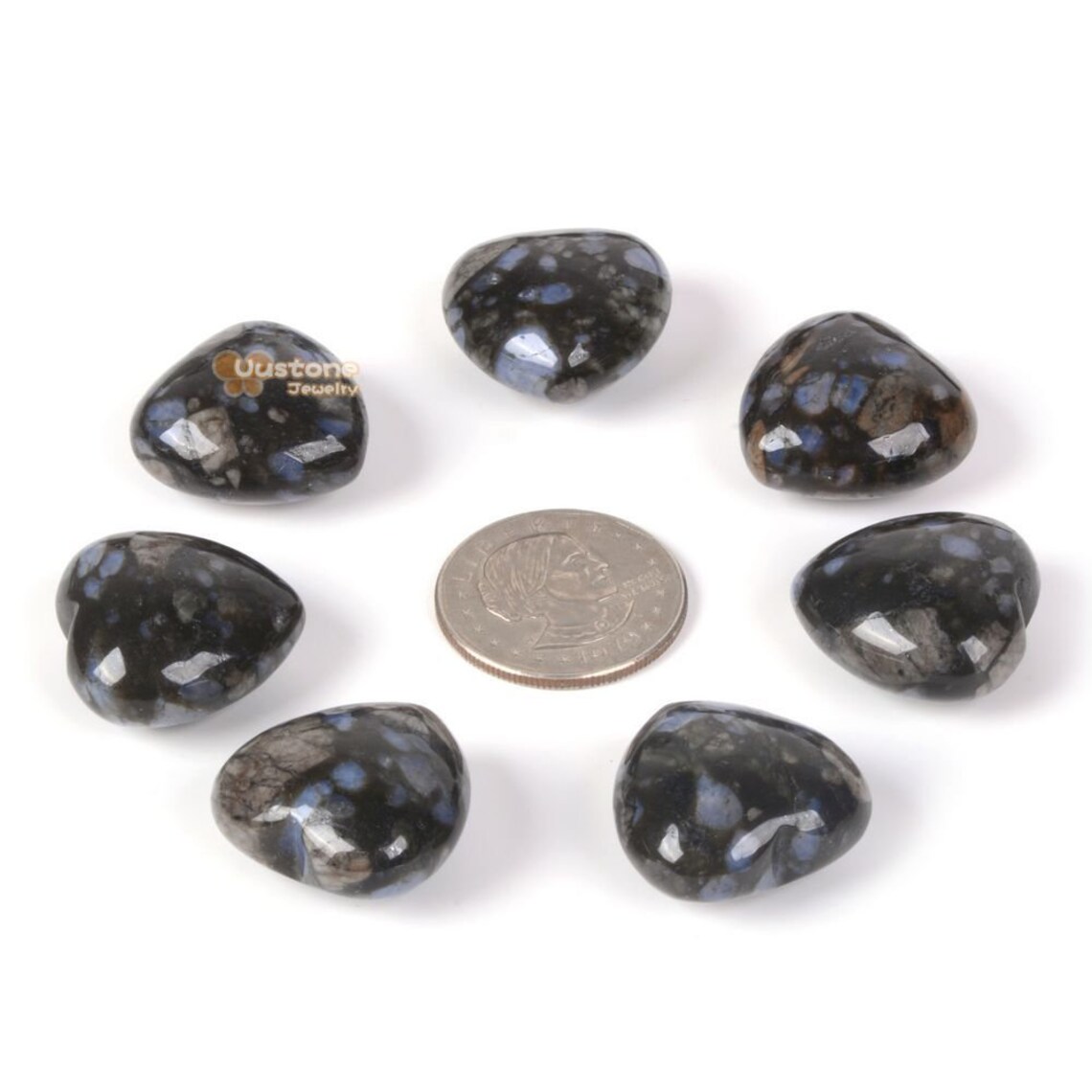 25mm Natural Llanite Rock Crystal Puff LOVE Mellow Hearts - Etsy