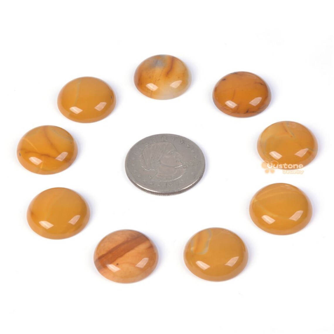 20mm amarillo mookaite jaspe piedra preciosa redonda cabca - Etsy España