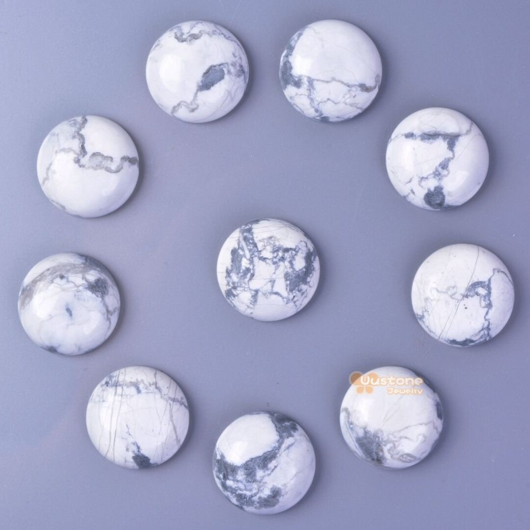 18mm Howlite Gemstone Round Cab Cabochon - Etsy