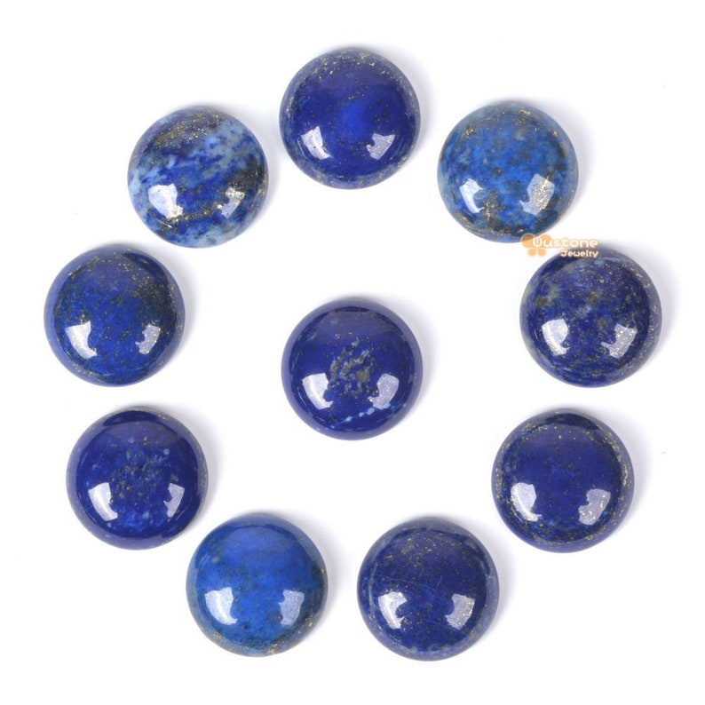 18mm Natural Lapis Gemstone Round Flatback Cab Cabochon - Etsy