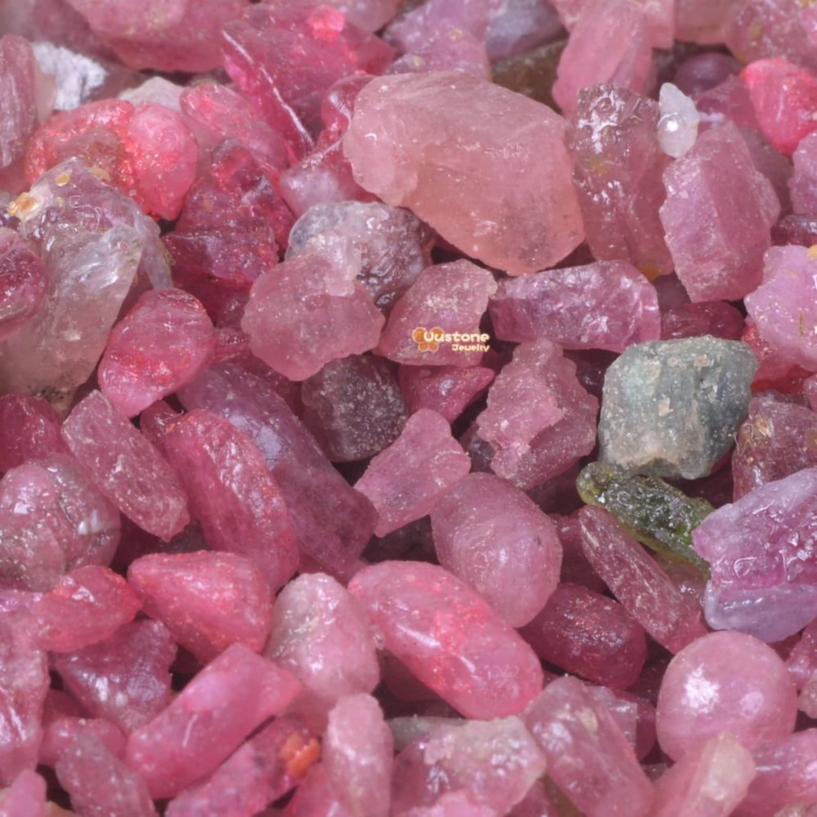 Natural Watermelon Tourmaline Raw Chips Crushed Tumbled Stone Crystal ...