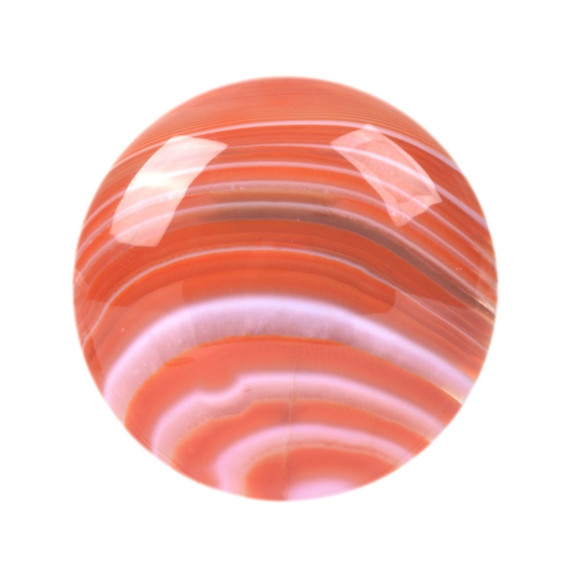 30mm Red Banded Sardonyx Agate Round Flatback Cab Cabochon - Etsy