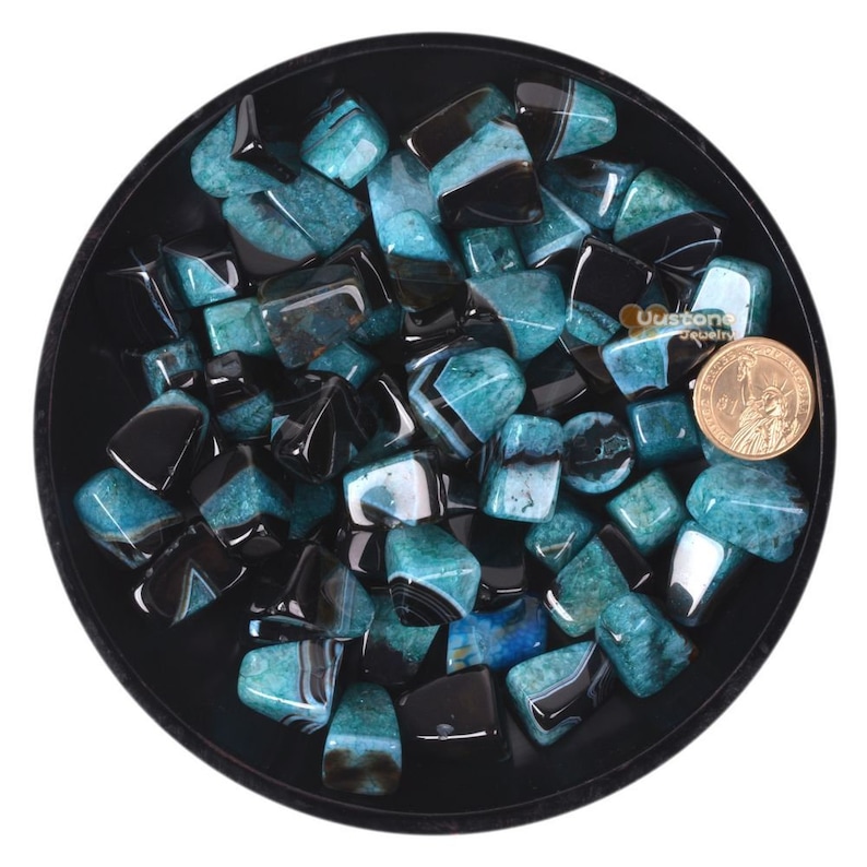 1/2LB Dyed Aqua Blue Drusy Druzy Agate Tumbled Stone Specimen - Etsy