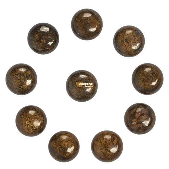16mm Bronzite Gemstone Round Flatback Cab Cabochon Stone Loose - Etsy