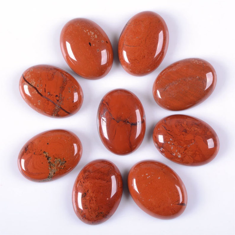 30mm Red Jasper Oval Flatback Cab Cabochon - Etsy