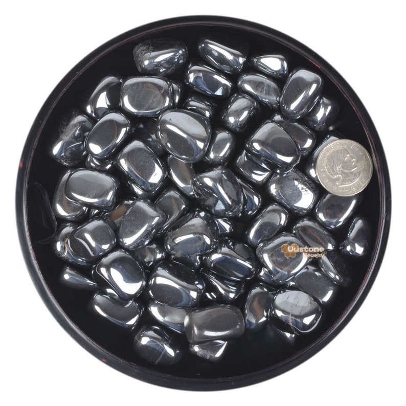 1/2LB Hematite Tumbled Stone Specimen Collection Pocket Worry Healing ...