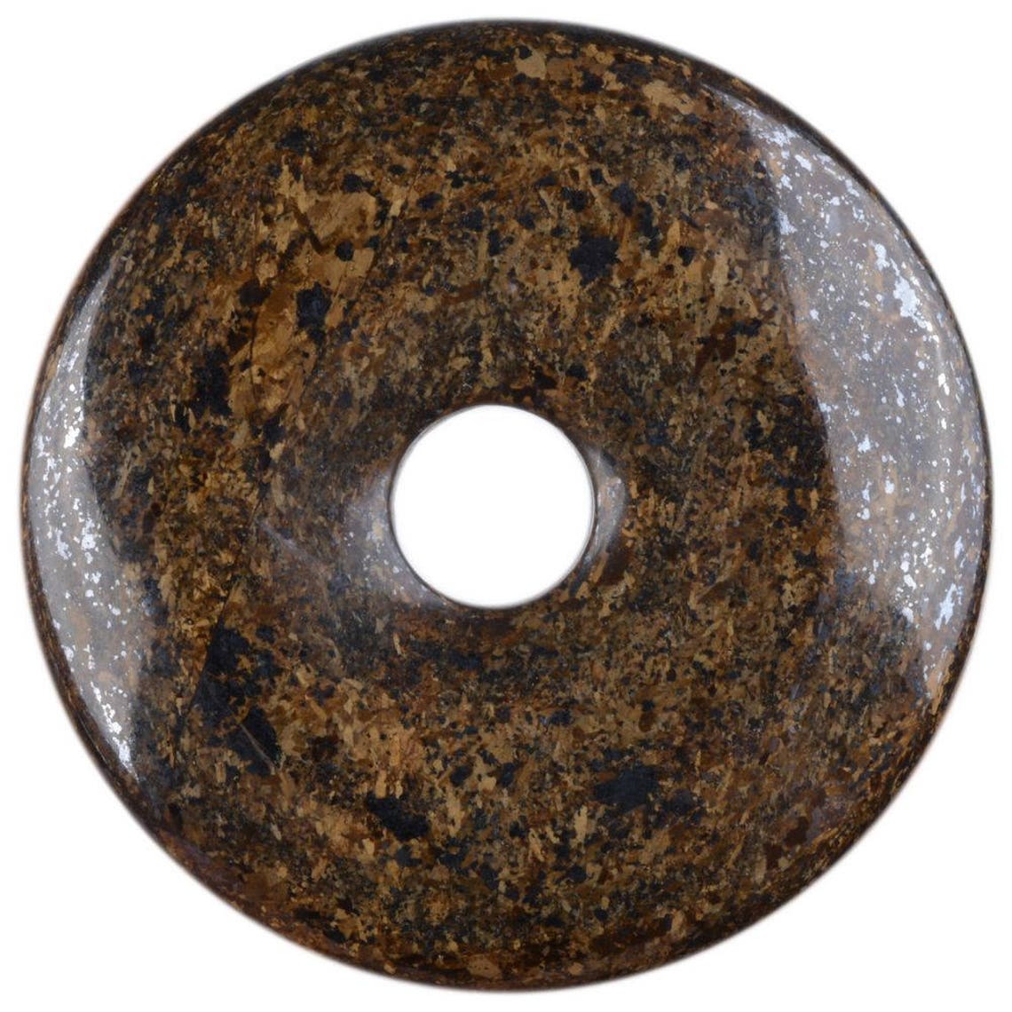 30mm G0128.16 Bronzite Donut Gemstone Pendant Focal Bead - Etsy