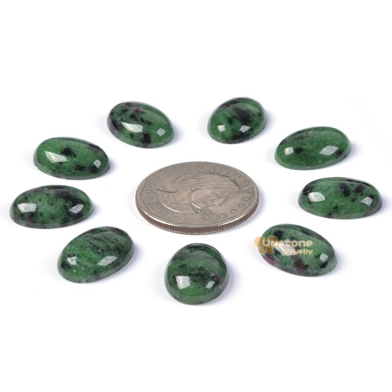 18mm Green Ruby Zoisite Gemstone Oval Cab Cabochon - Etsy