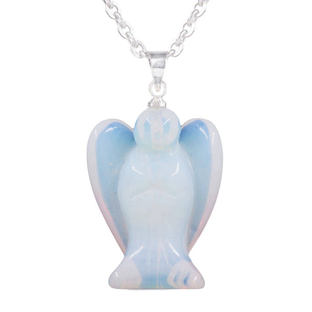 Gts03 Synthetic Opalite Carved Healing Angel Pendant Focal Bead pendant ...