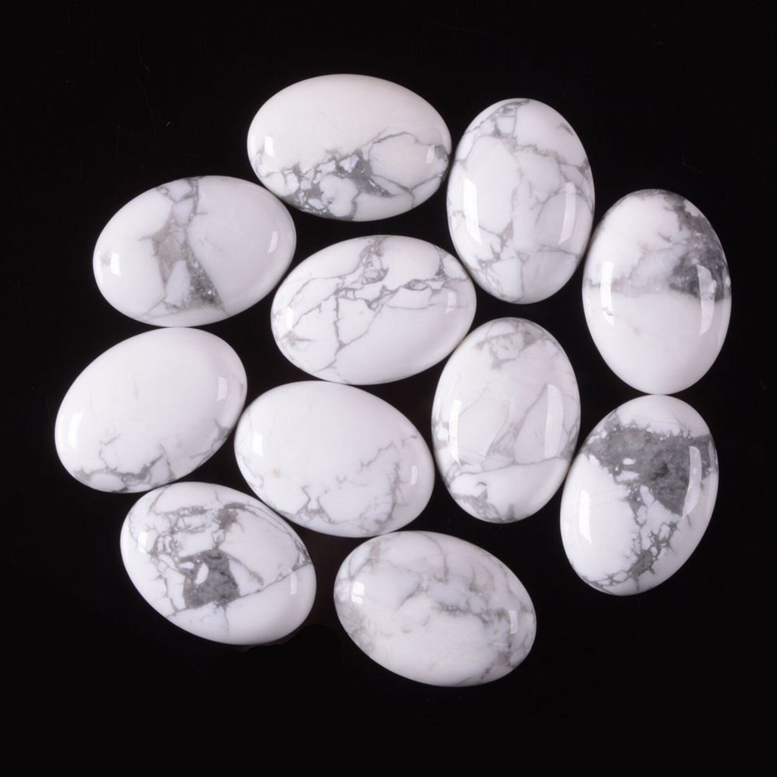 25mm Howlite Oval Flatback Cab Cabochon - Etsy