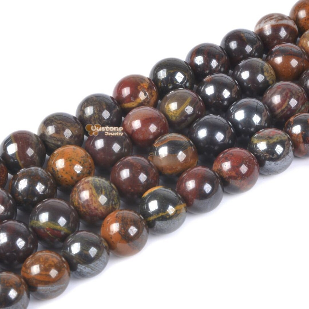 8MM05 8mm Iron Tiger Eye Round Loose Gemstone Beads 16" - Etsy