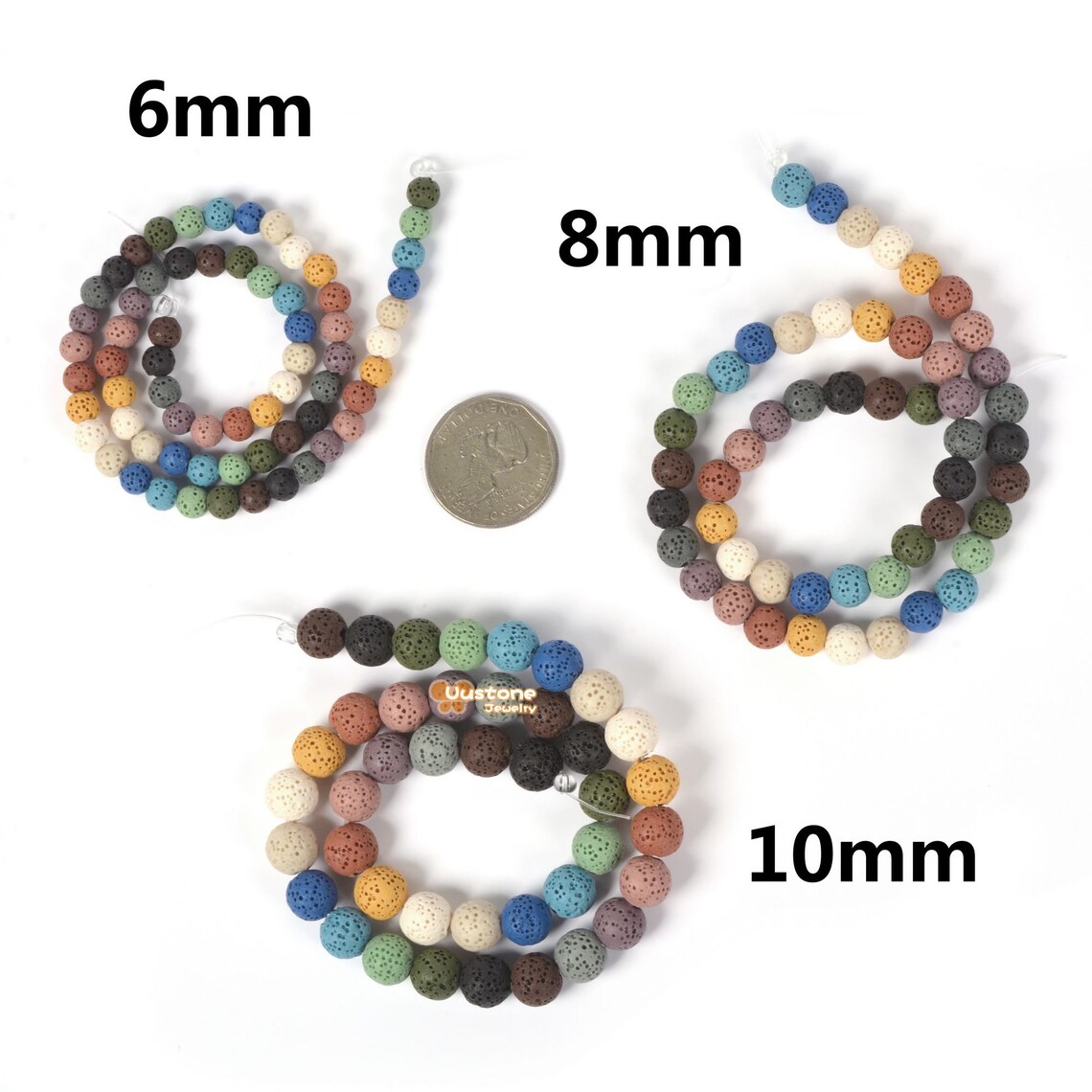 Multi-color Lava Round Ball Loose Gemstone Beads 6mm 8mm 10mm - Etsy