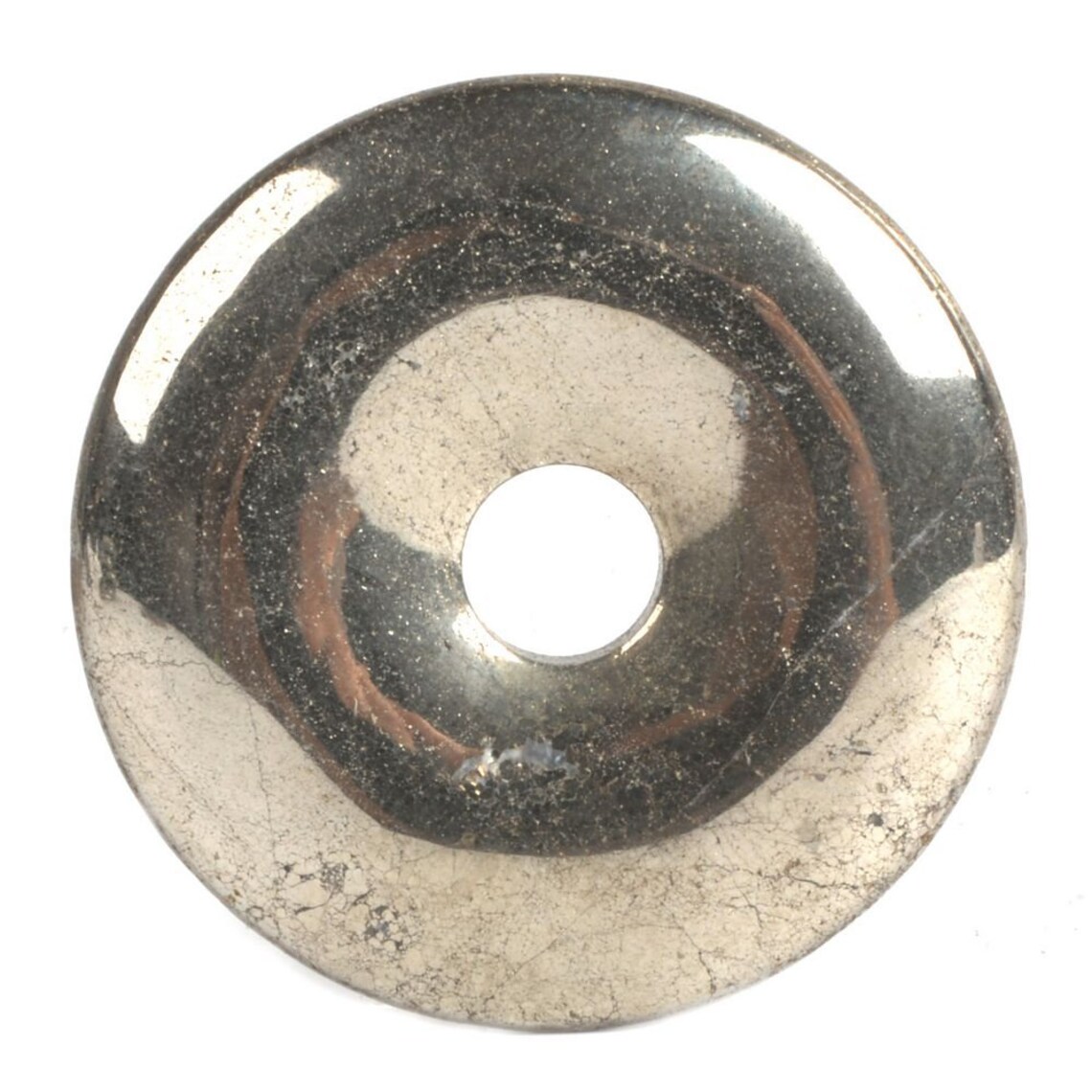 30mm G0128.29 Pyrite Donut Gemstone Pendant Focal Bead - Etsy