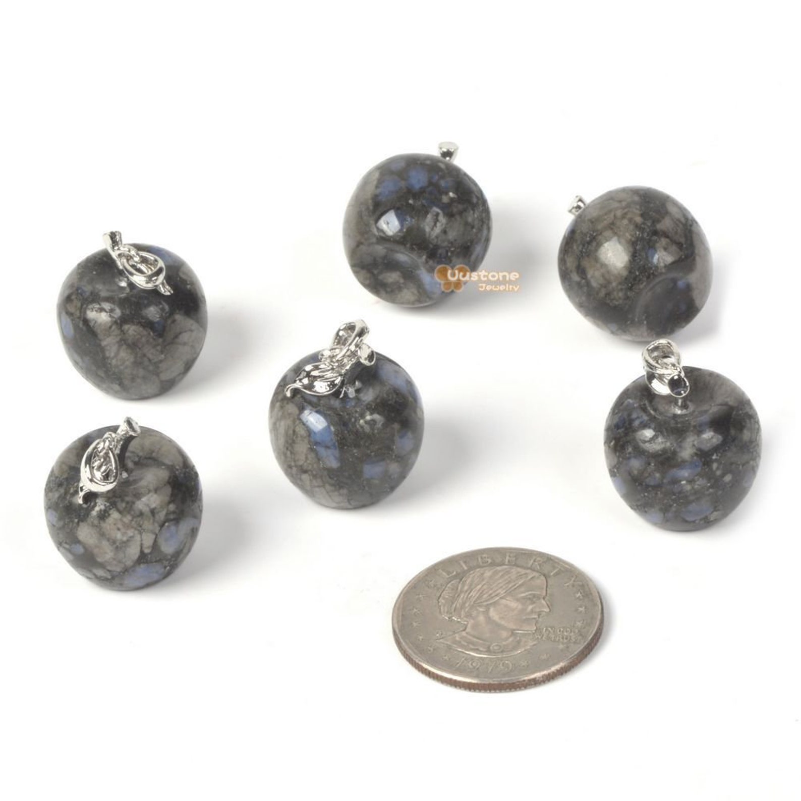 Carved Natural Llanite Gemstone Cute Exquisite Apple Pendant - Etsy