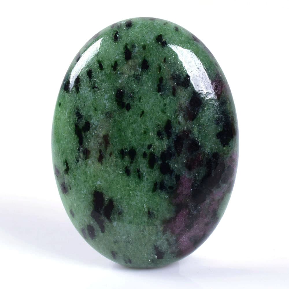 G2499.9 40mm Green Ruby in Zoisite Oval Flatback Cab Cabochon | Etsy