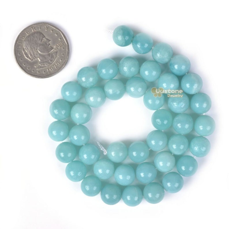 AA Blue Amazonite Round Ball Loose Gemstone Beads 6mm 8mm 10mm - Etsy