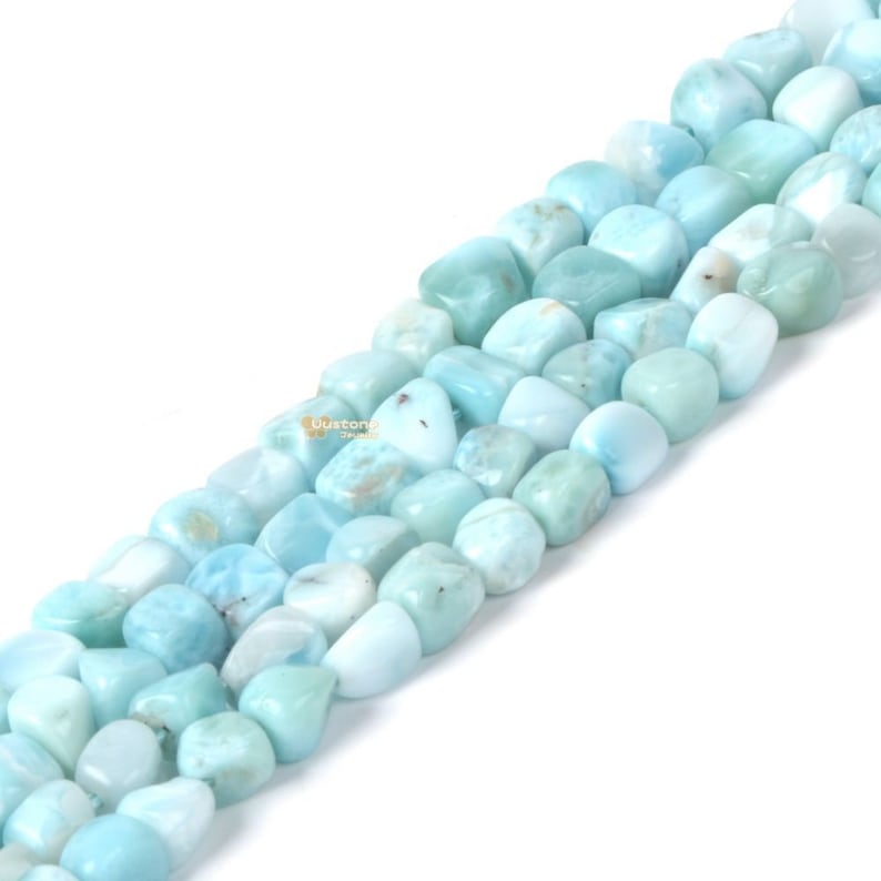 0593 Natural Larimar Pebble Cube Chips Nugget Loose Gemstone | Etsy