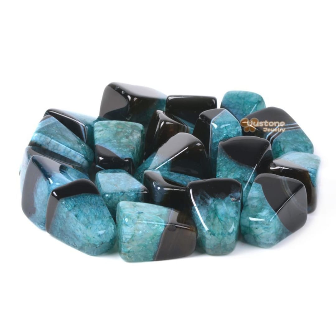 1/2LB Dyed Aqua Blue Drusy Druzy Agate Tumbled Stone Specimen ...
