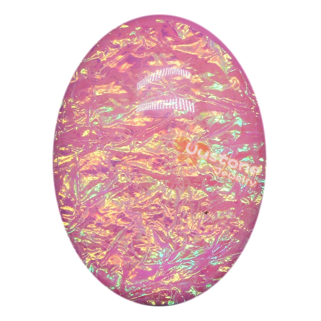 40mm Artificial Mystical Pink Resin Oval Flatback Cab Cabochon - Etsy