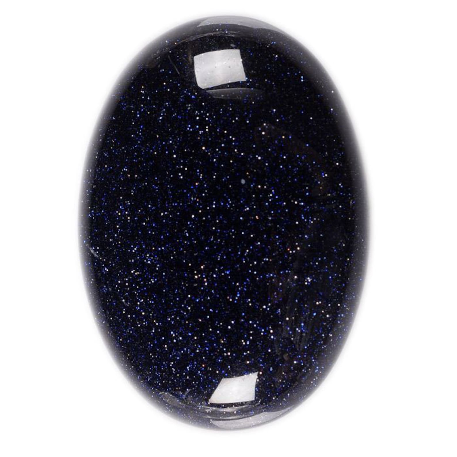 40mm Sparkly Synthetic Blue Sandstone Goldstone Oval Cab Cabochon - Etsy