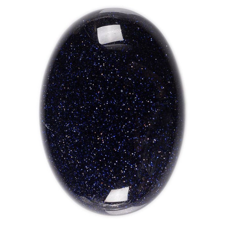 40mm Sparkly Synthetic Blue Sandstone Goldstone Oval Cab Cabochon - Etsy