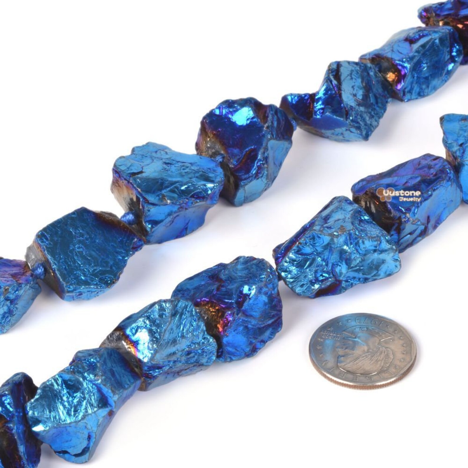 0269 Metallic Blue Coated Clear Quartz Rock Crystal Raw Facet - Etsy