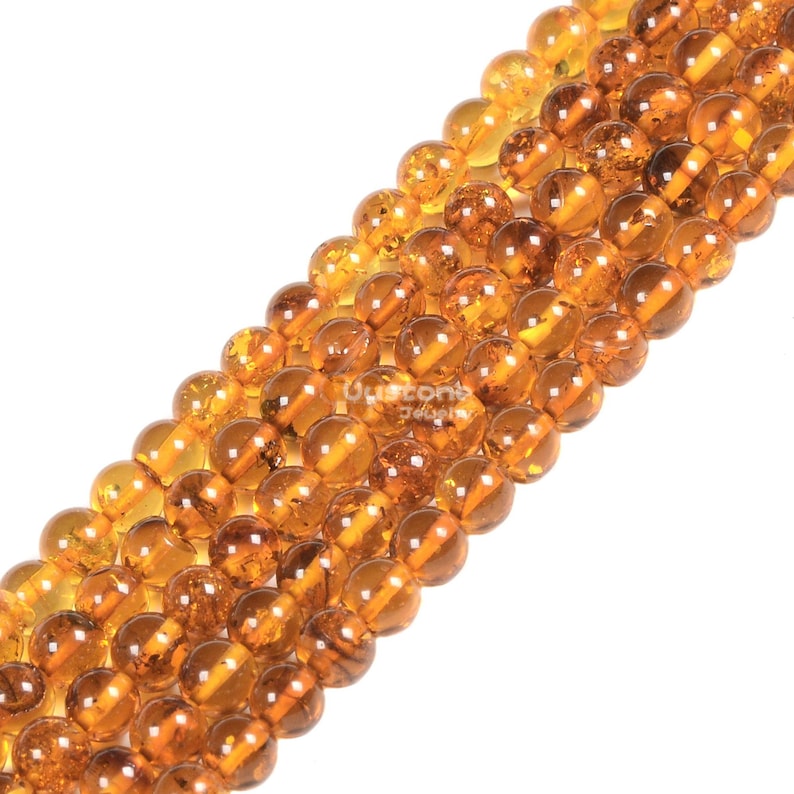 Natural Amber Loose Beads Jewelry Making DIY Bracelet Necklace Earrings ...
