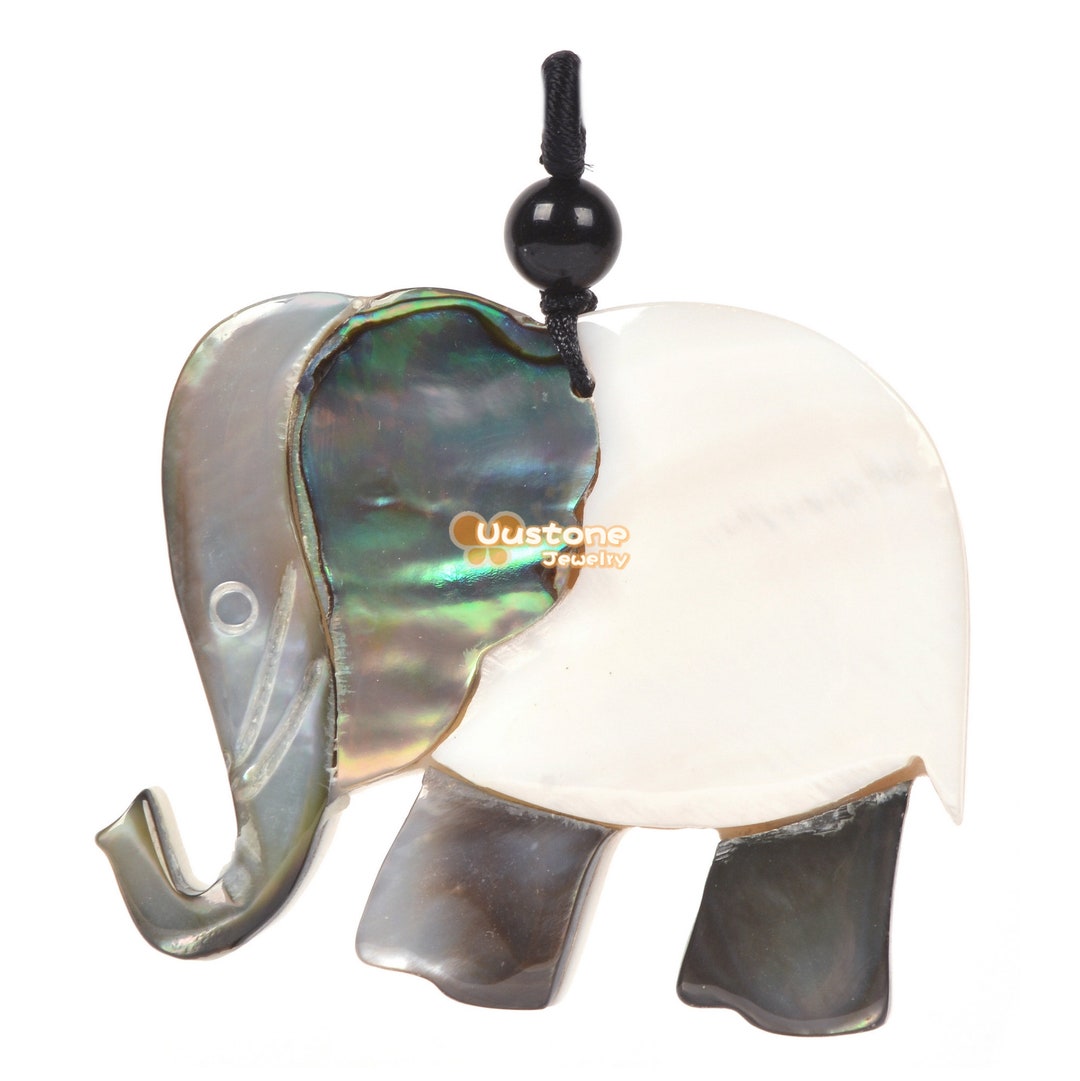 48mm Abalone Shell White Shell Stitching Elephant Mother of Pearl MOP ...