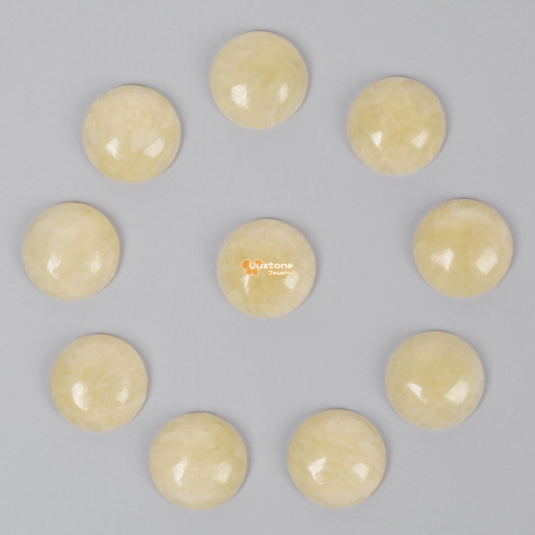 16mm Calcite Gemstone Round Flatback Cab Cabochon Stone Loose Stone Cab ...